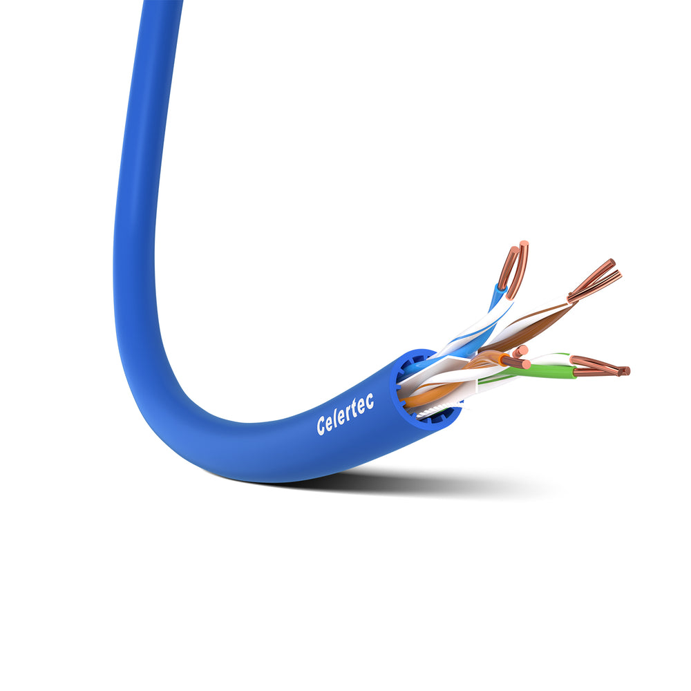 Cat6A Bulk Ethernet Cable, U/UTP, 23AWG Solid Bare Copper, CMR, 500ft